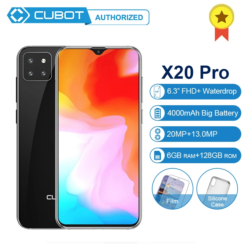 Cubot X20 Pro Android 9,0 6 ГБ+ 128 Гб 6,3 дюйма 1080*2340 MT6771 ...