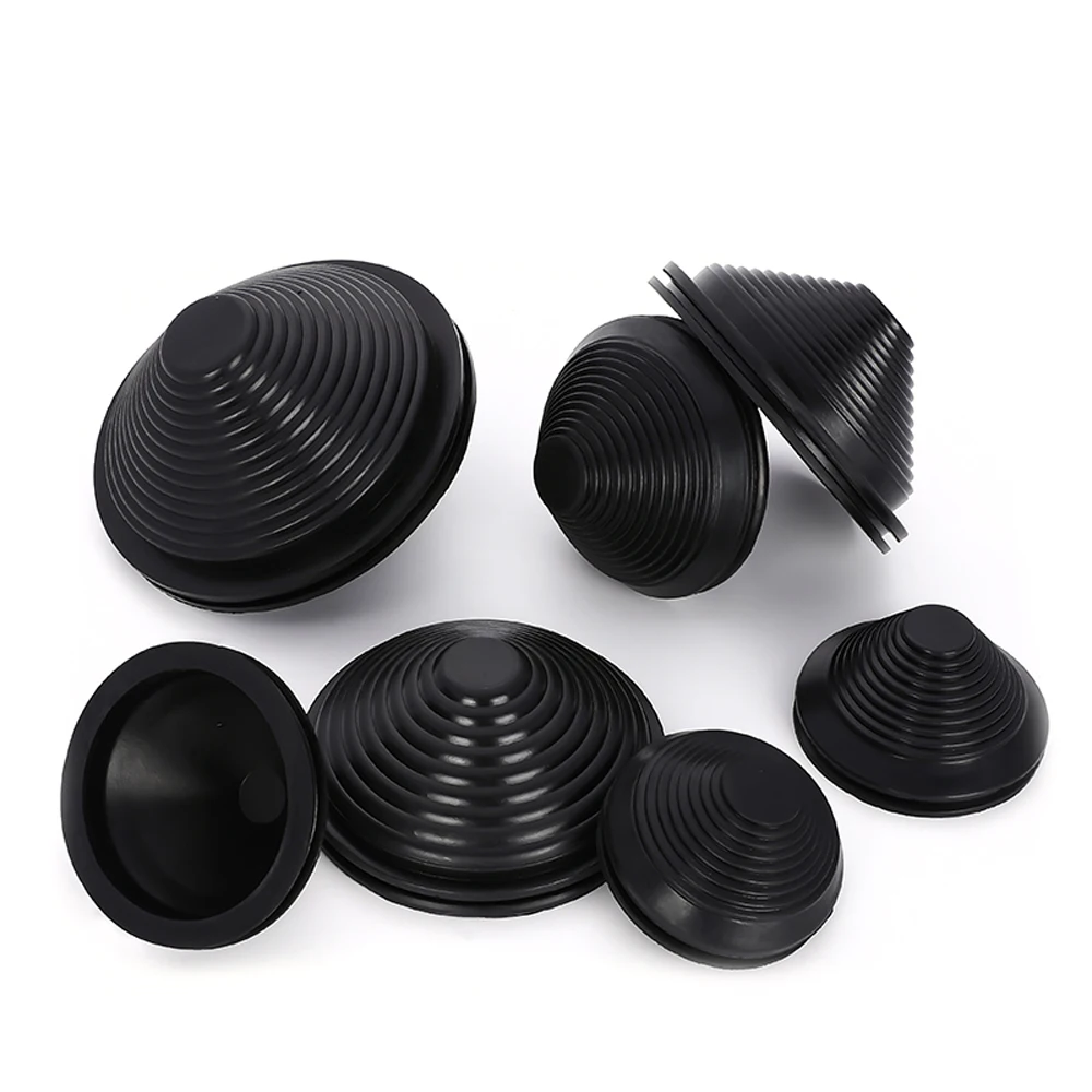 1-2-5-10pcs-12mm-130mm-Black-Tapered-Blanking-Grommets-Rubber-Sleeved ...