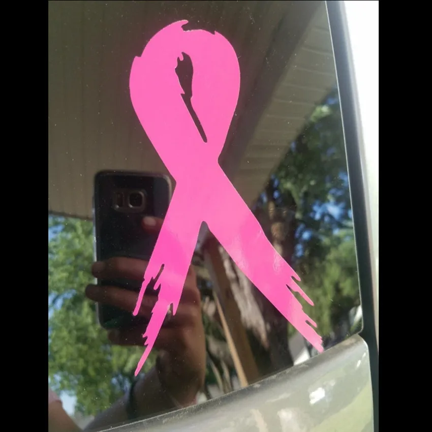Yourart-Car-Sticker-Vinyl-Decal-Pink-Ribbon-Breast-Cancer-Awareness ...