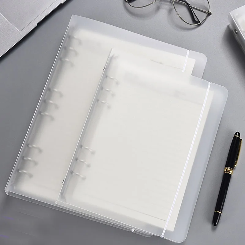 B5/a5 Diary Pp Matte Transparent Loose Leaf Binder Notebook Cover 6/9 ...