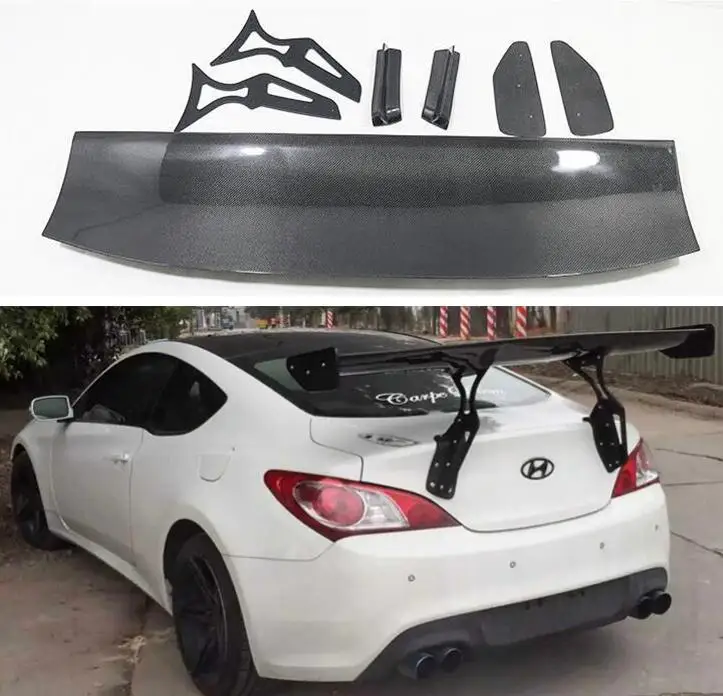 GT STYLE REAL CARBON FIBER REAR WING TRUNK LIP SPOILER FOR Hyundai ...