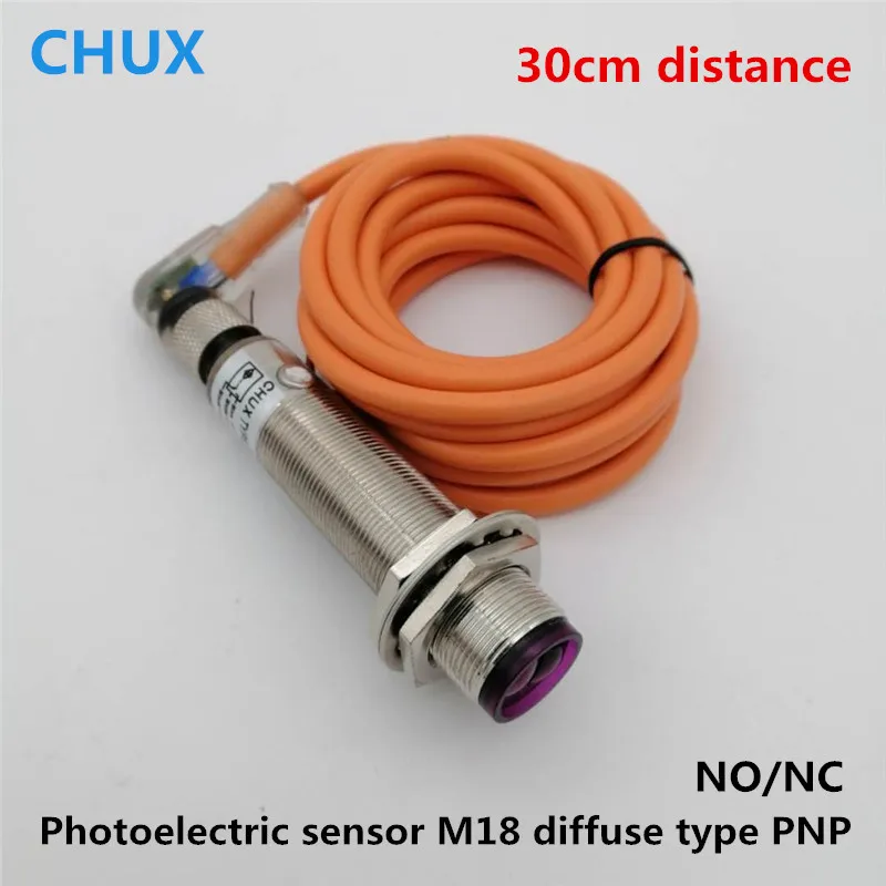 Photoelectric Sensor Switch M18 Diffuse Type 30cm Detect Distance Pnp ...