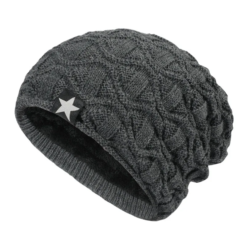 Unisex Knit Caps Cap Men Women Beanie Solid Oversized Beanies For Men ...