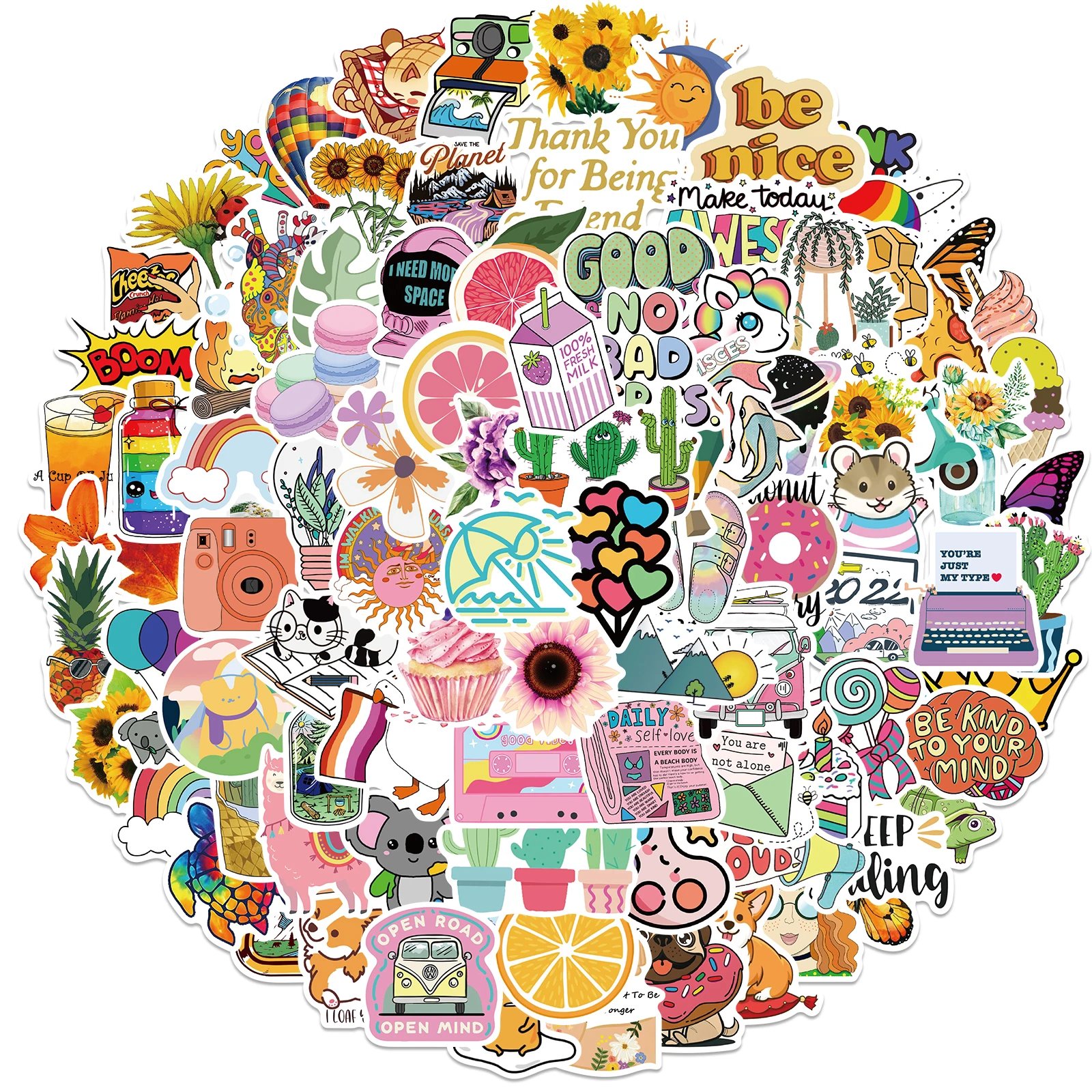 100PCS-Cartoon-Vsco-Stickers-Laptop-DIY-Fridge-Guitar-Luggage ...