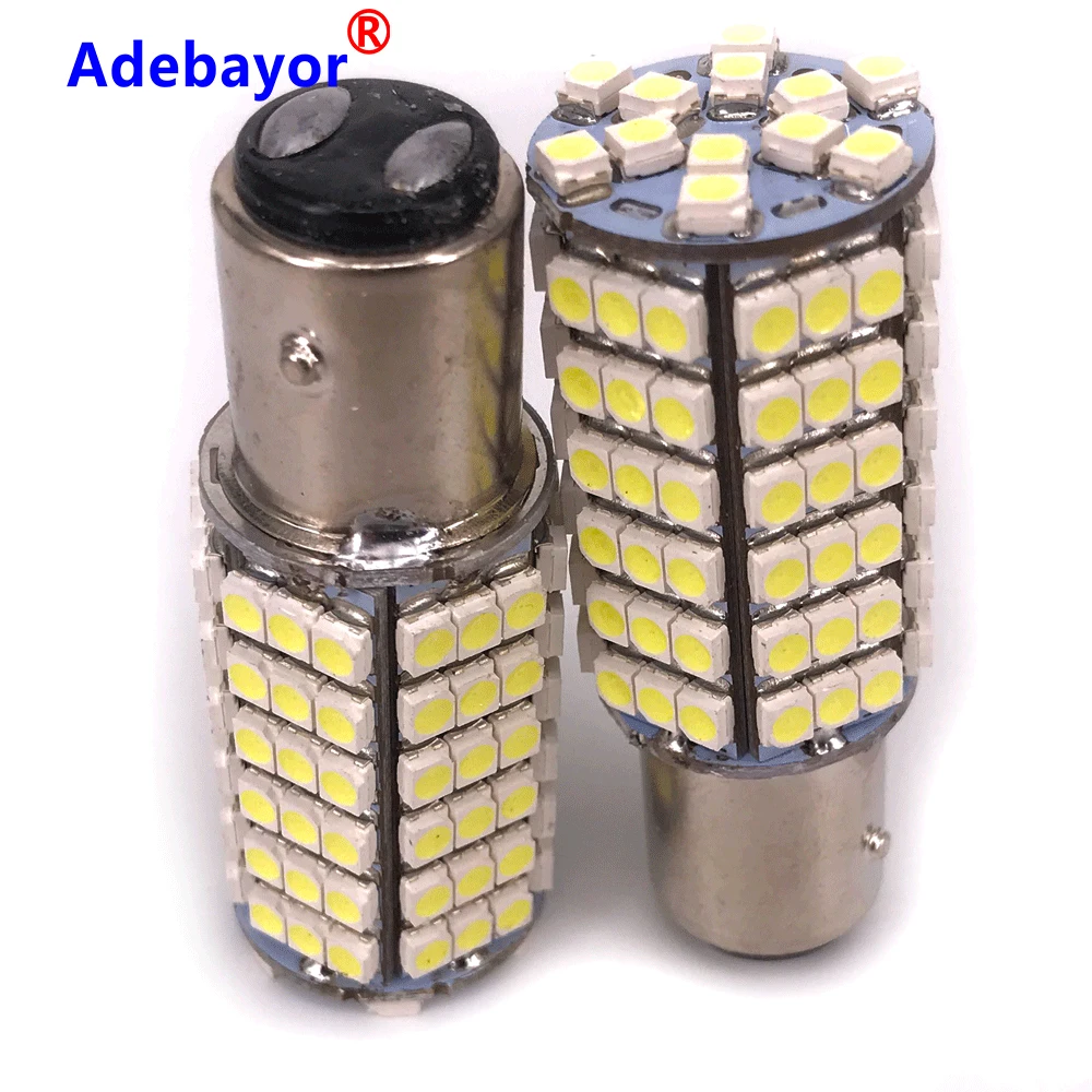 2PCS 자동차 1157 BAY15D 120 LED 3528 SMD 12V 자동 브레이크 라이트 주차 라이트 경고등 하이 마운트 ...