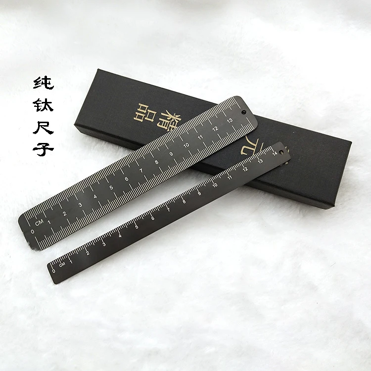 Titanium alloy ruler multifunctional metal ruler titanium bookmark ...