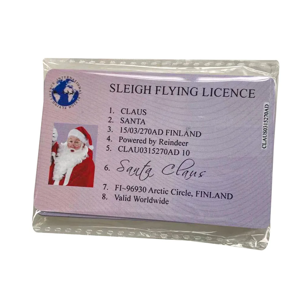 Creative-Santa-Claus-Flight-License-Christmas-Eve-Driving-Licence ...