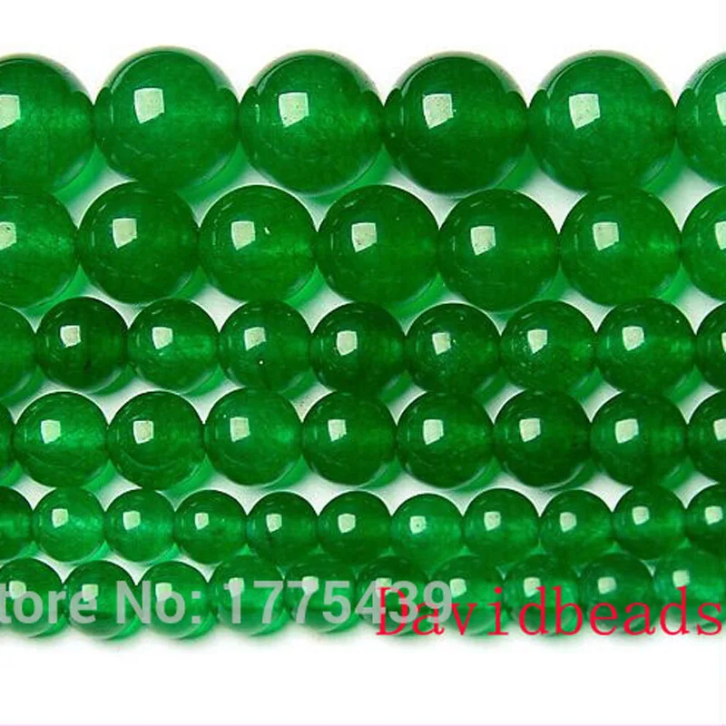 Factory Price Natural Stone Green Jadee Round Loose Beads 4mm 6mm 8mm ...
