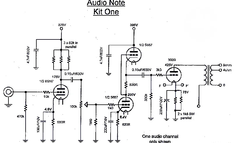 Classic AUDIONOTE circuit replica 300B single-ended type A tube ...