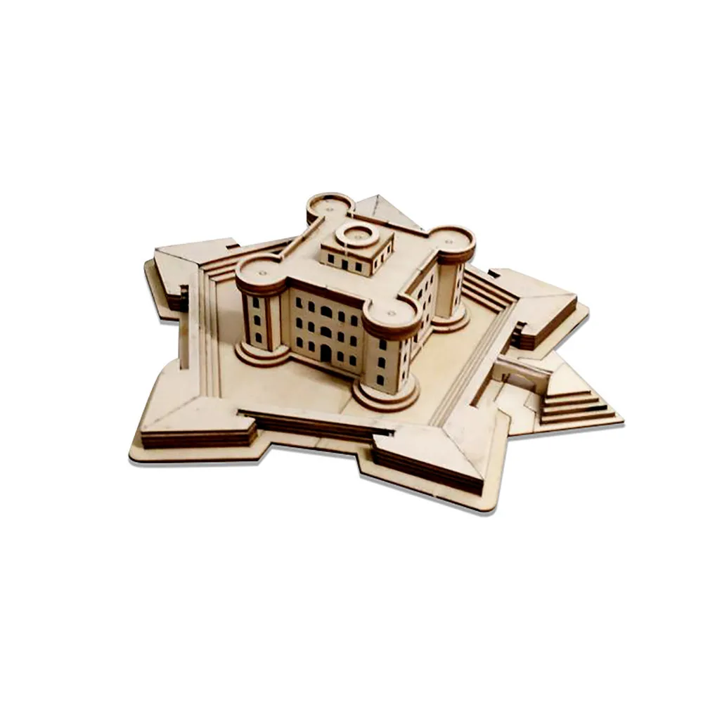 Redoubt Castle Fort Model Diy Assembly Cy707 1/700 Wooden Building ...