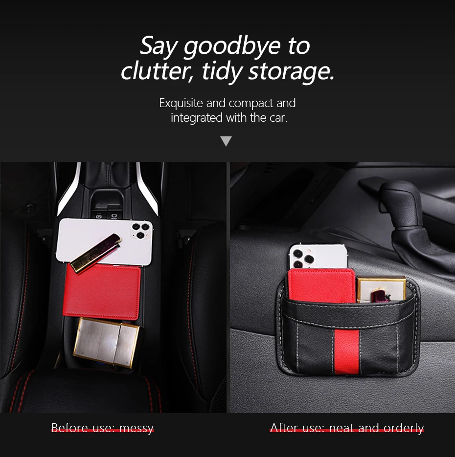 Universal Car Storage Box Multifunction PU Leather Protable Organizer ...