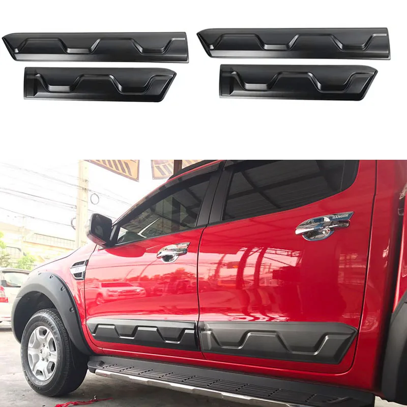 4Pcs/set Exterior Body Cladding Kits For Ford Ranger 2012 2013 2014 ...