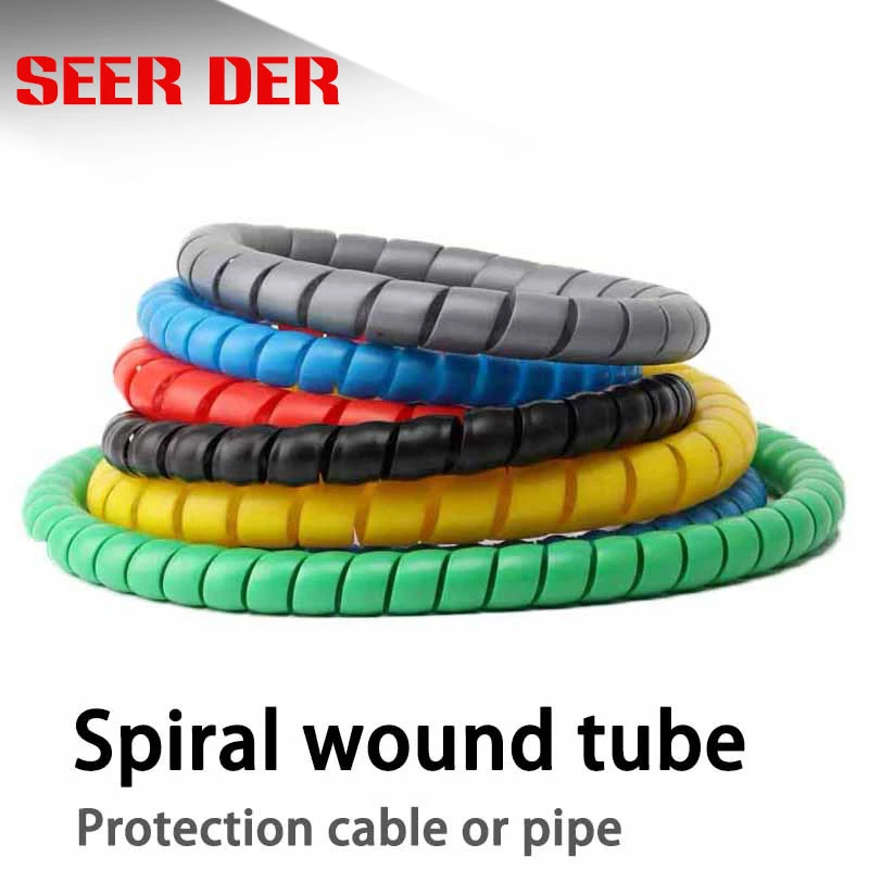 1 Meter Cable Protector Spiral Wrap Hose Protector Wire Organizer Cord ...