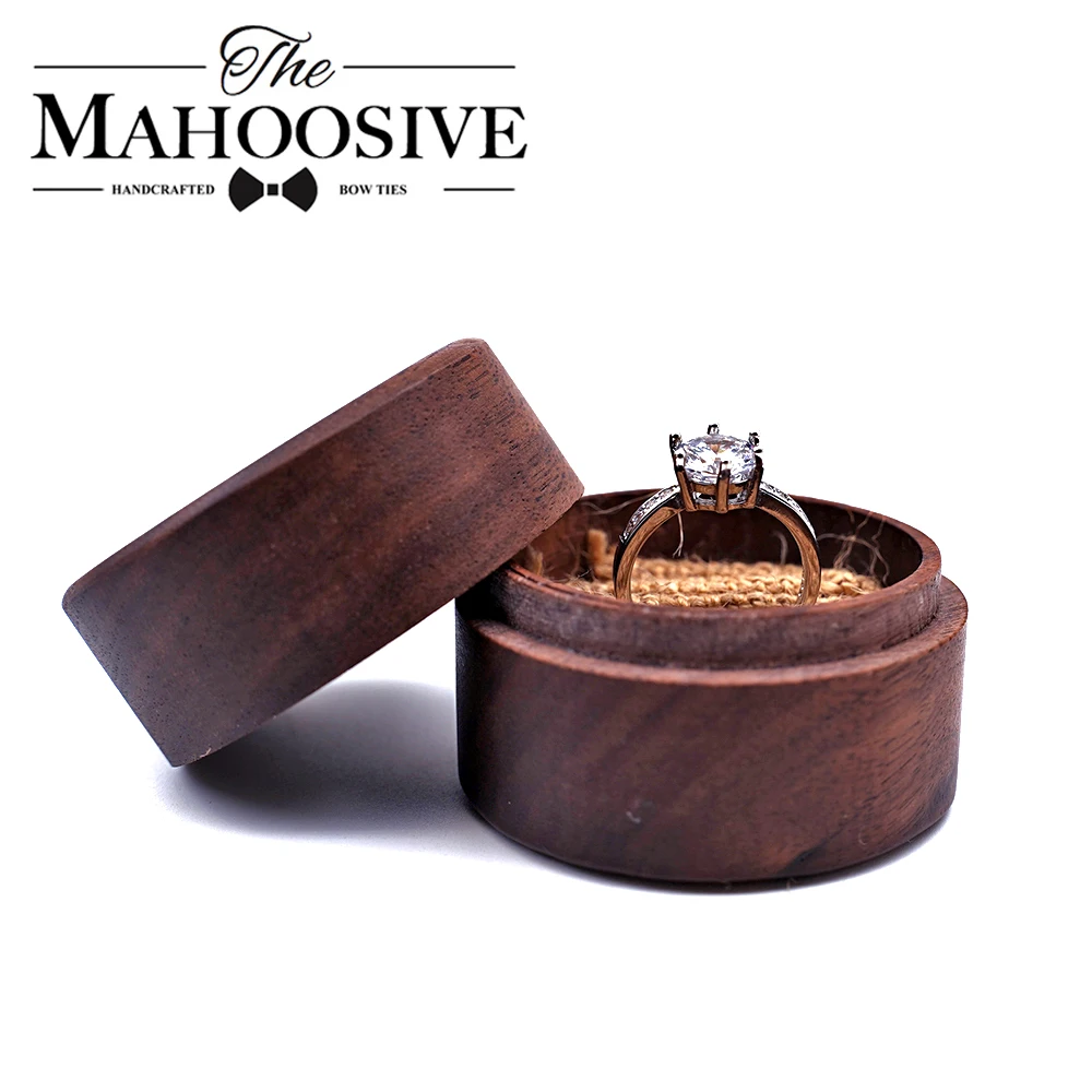 Personalized Wood Ring Bearer Box Gift Rustic Wedding Custom Your Names ...