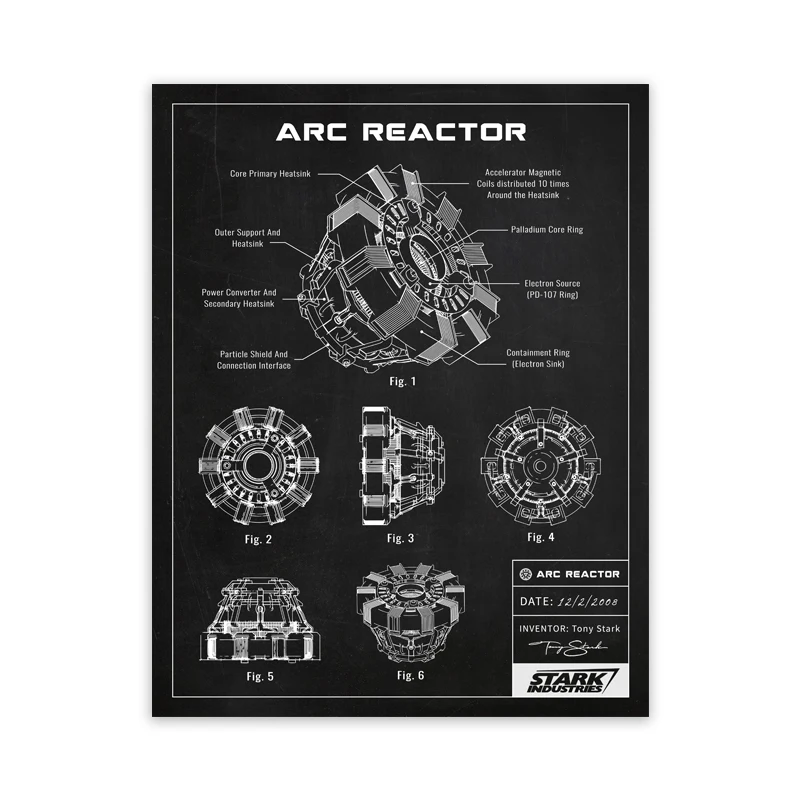 Iron Man Arc Reactor Blueprints