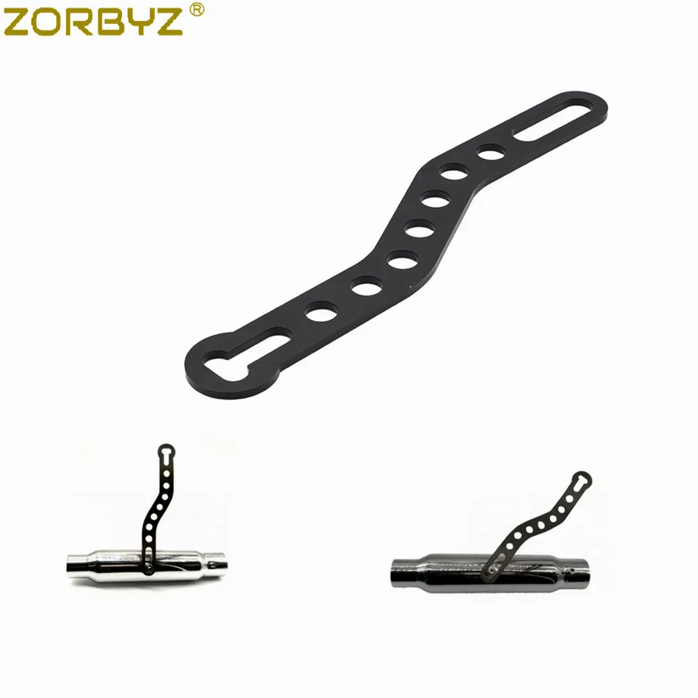 ZORBYZ-Motorcycle-Black-Retro-Exhaust-Hanger-Bracket-Exhaust-Muffler ...