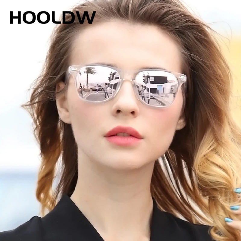 HOOLDW Women Polarized Sunglasses Vintage Square Clear Night Vision Sun ...