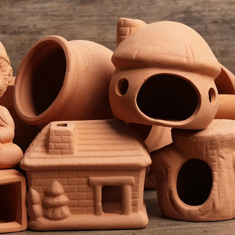 Aquarium-Mini-Ceramic-Tank-Fish-Shrimp-House-Nest-Spawning-Breeding ...