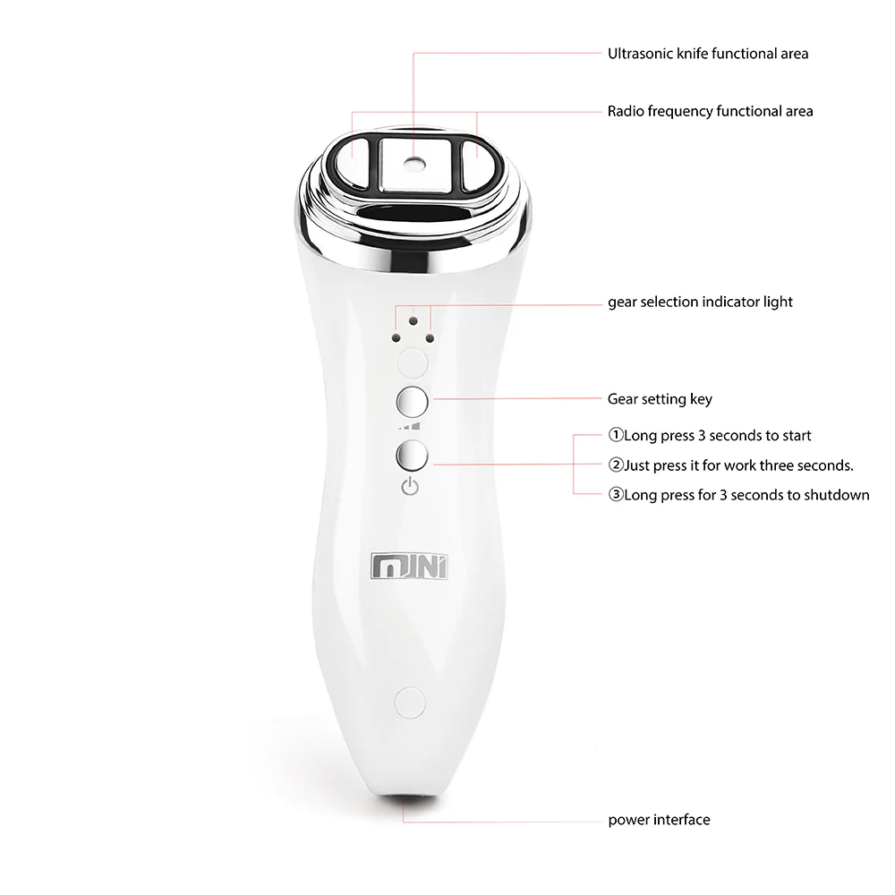 Ultrasonic Bipolar RF Radio Frequency Lifting Face Skin Care Massager ...
