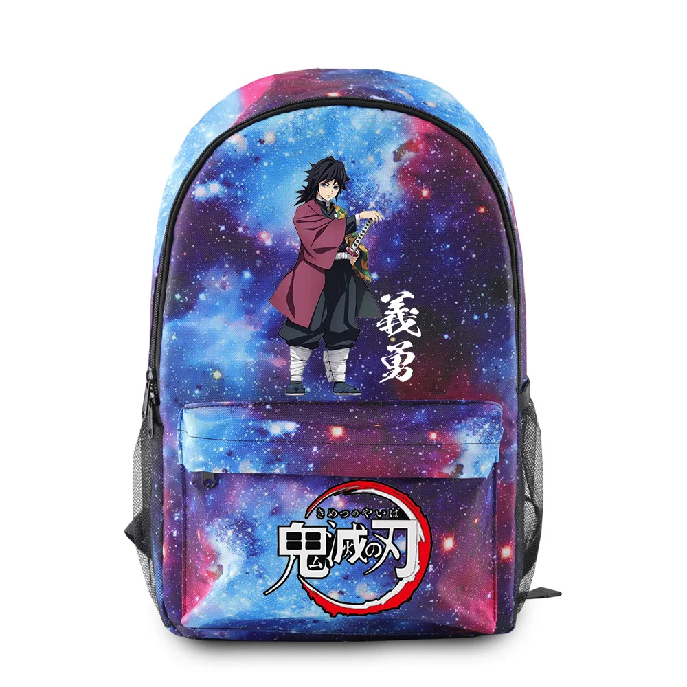 Unisex Portable Boys Kimetsu No Yaiba Backpack Canvas Bag Tomioka Giyuu ...