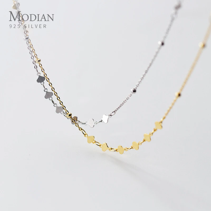 MODIAN-Gold-Color-Irregular-Hearts-Beads-Pendant-Necklace-for-Women-925 ...