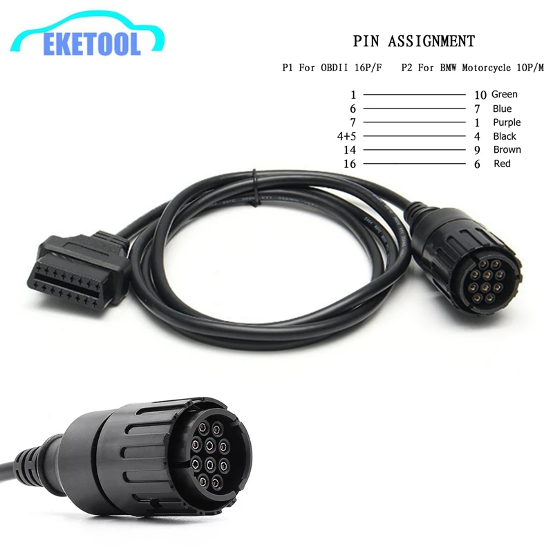 Fits BMW ICOM D Cable ICOM D Motorcycles Motobikes 10 Pin Adaptor For ...
