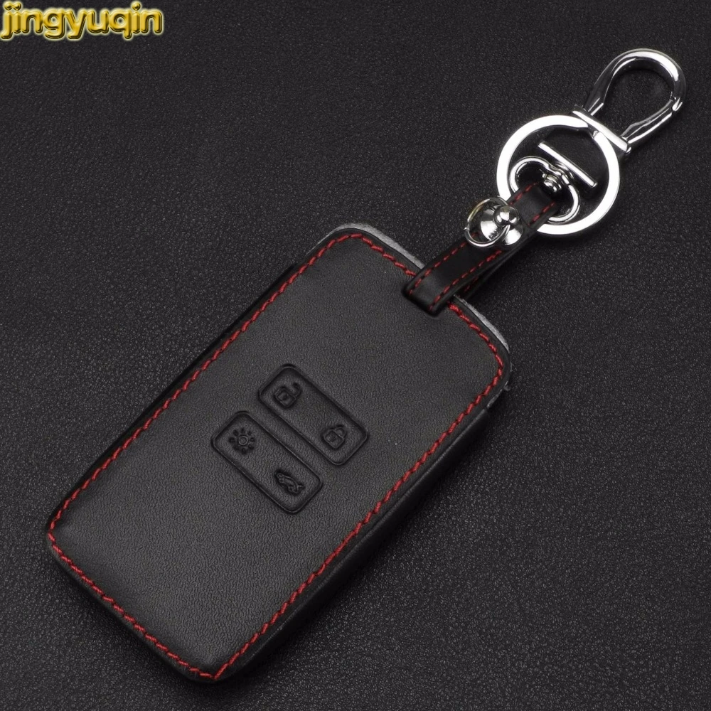 Jingyuqin 4 Buttons Leather Key Cover Case For Renault 2016 Kadjar ...