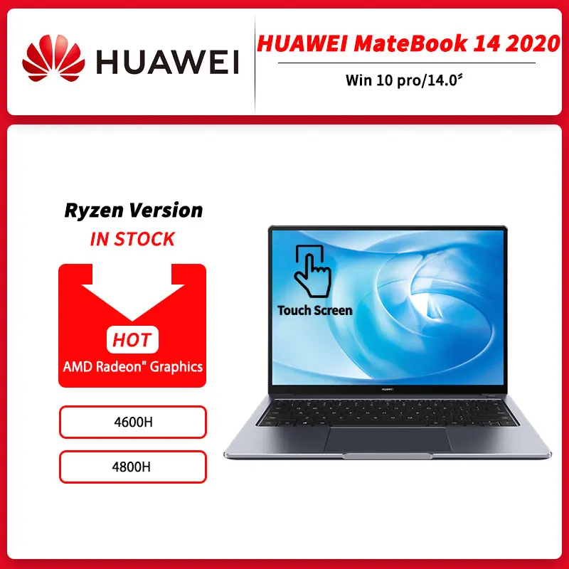 HUAWEI MateBook 14 2020 Laptop 14 inch 2K Touch Screen 7nm Process AMD ...