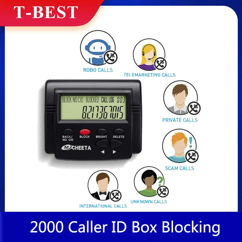 Call Blocker for Landline Phones Telephone 2000 Caller ID Box Blocking ...