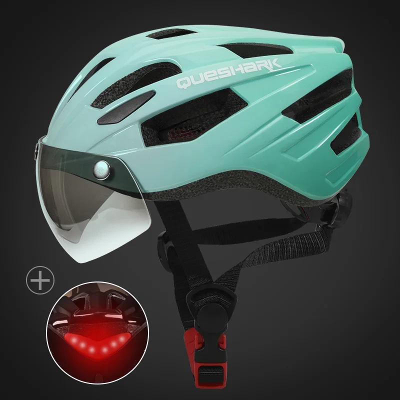 Fahrradhelm E-Bike mit Visier, LED Rücklicht, für Frauen & Männer 58 ...