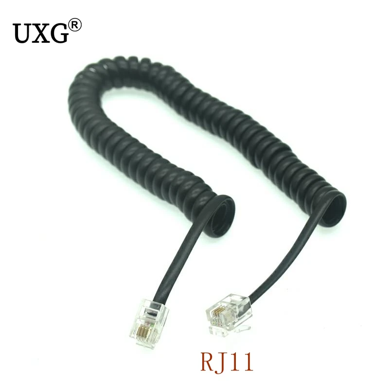 6.5ft Male RJ11 to RJ11 Telephone Handset Extension Coil Cable Cord ...