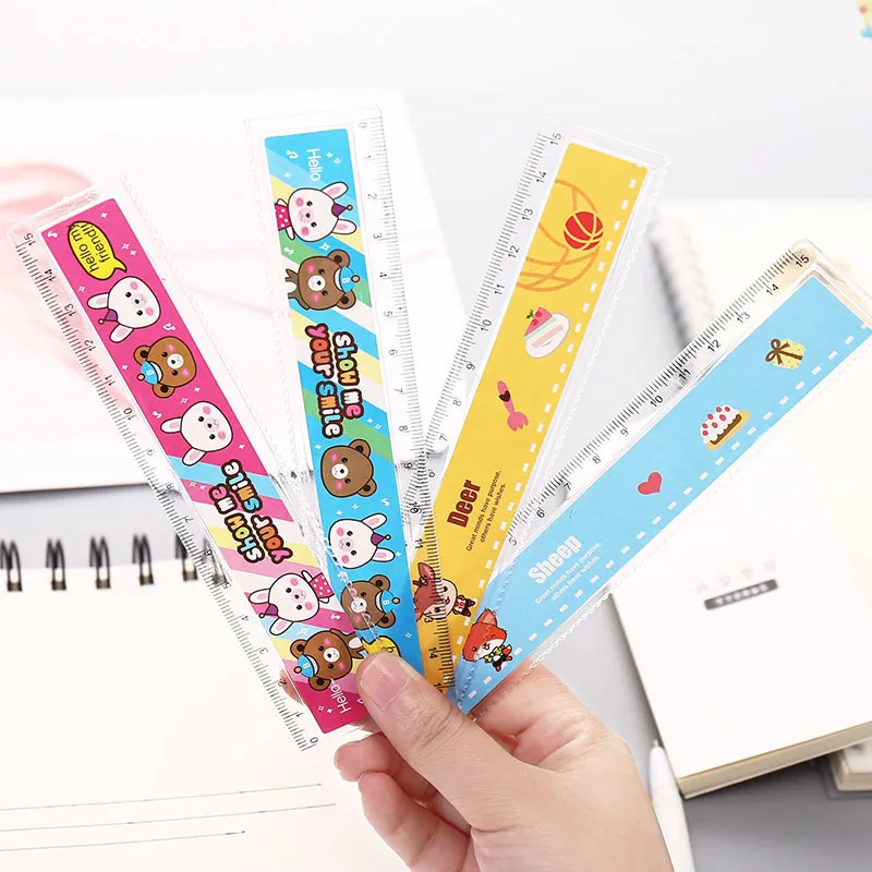 Kawaii Stationery Ruler | Straight Ruler Kawaii | Kawai Plastic Ruler ...