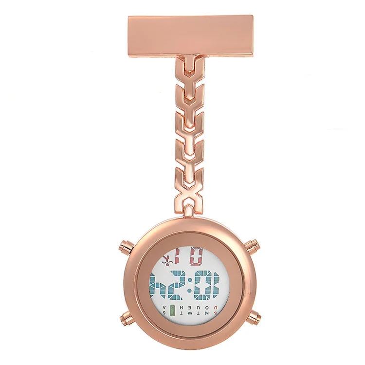 Portable Metal Nurses Watch Digital Nurse Watch Brooch Fob Doctor ...