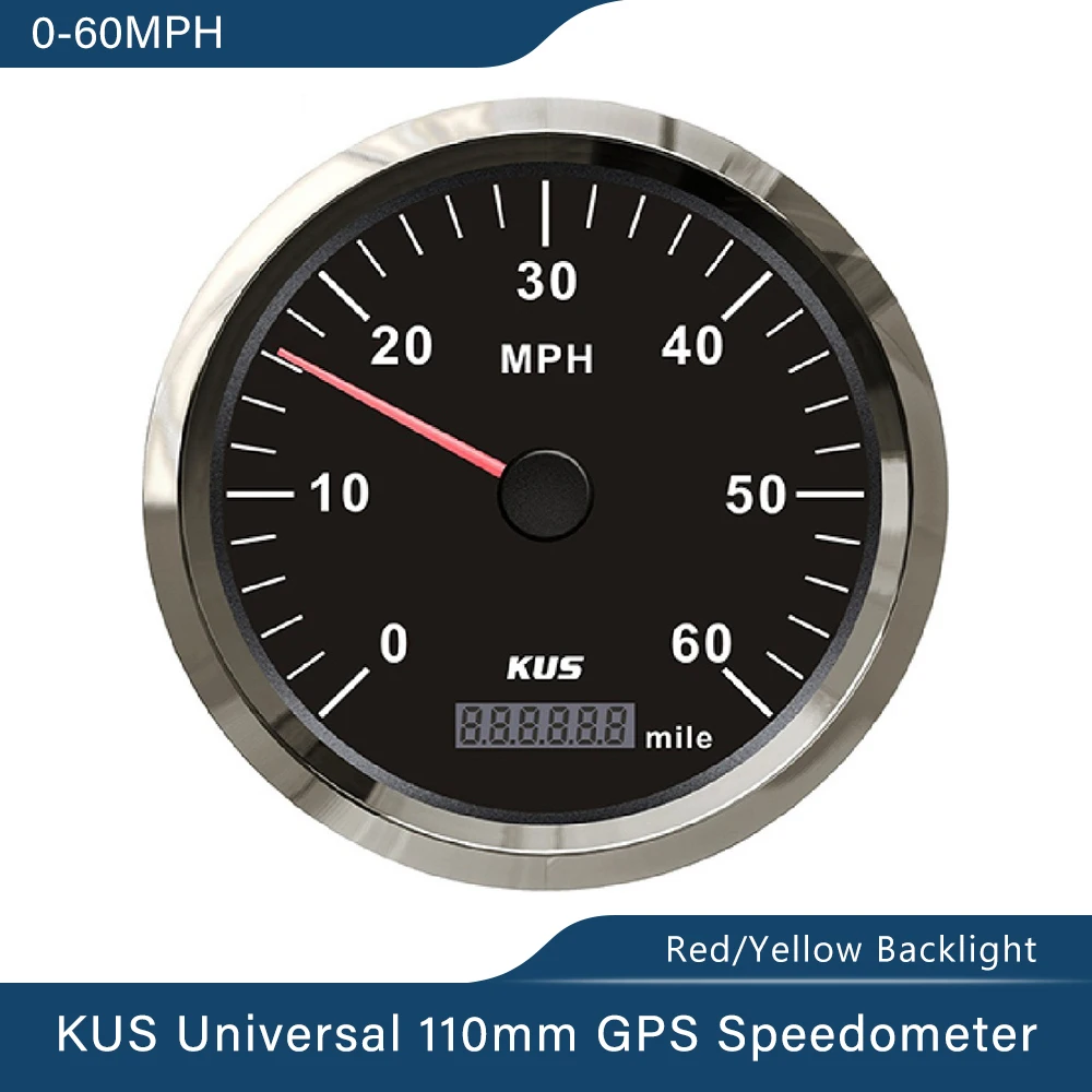 Kus 110mm Universal Gps Speedometer 0-60mph Odo For Auto Marine Truck ...