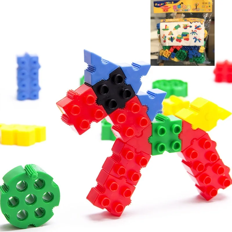 Plastic Puzzle Toy Triangle Circular Square Inserting Block Preschool ...