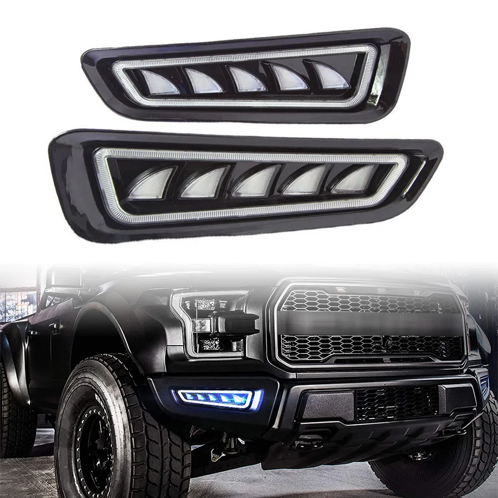 1Pair-Auto-Fog-Lights-LED-Daytime-Running-Light-Turn-Signal-Lamp-for ...