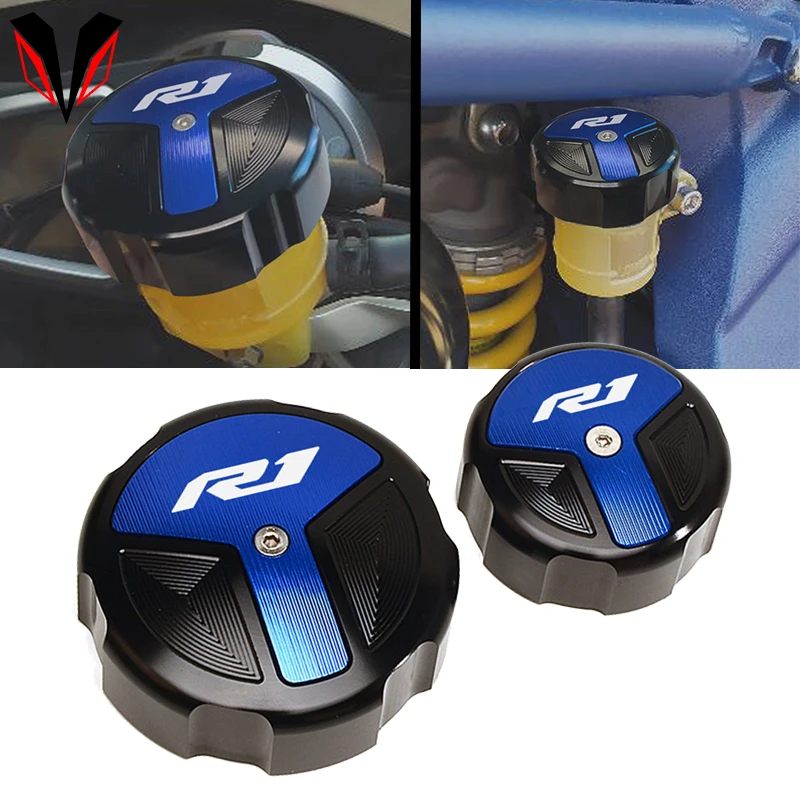 Aluminum Front Rear Brake Fluid Reservoir Cap | Yamaha R1 Accessories ...