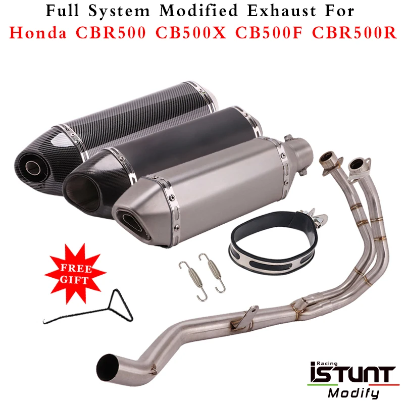 For Honda CBR500 CB500X CB500F CBR500R Motorcycle Escape Exhaust System ...