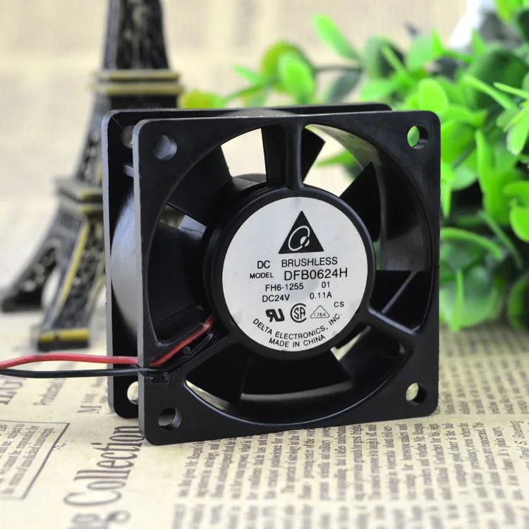 DC 24V cooling fan 60mm For delta DFB0624H 24V 0.11A 6CM 6025 ...