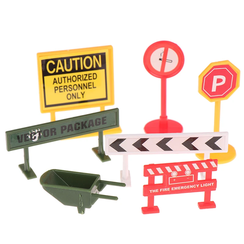 8 Pieces Kids Traffic Signs Kid Children'S Educational Toy For Traffic ...