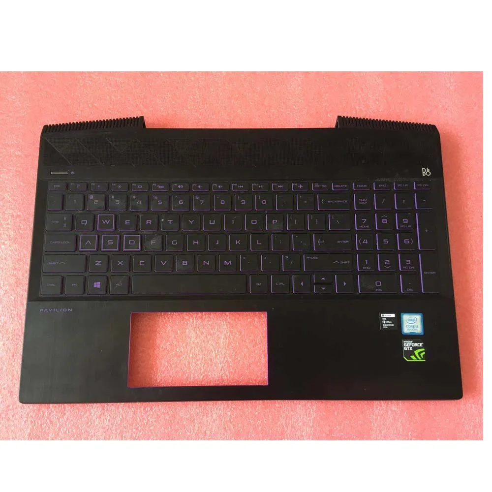 Palmrest Keyboard Bezel For Hp Pavilion Gaming 15-cx Pc With Green ...