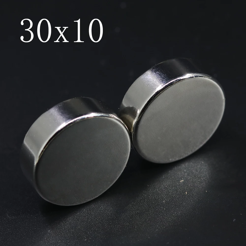 1/2/5 Pcs 30x10 Neodymium Magnet 30mm x 10mm N35 NdFeB Round Super ...