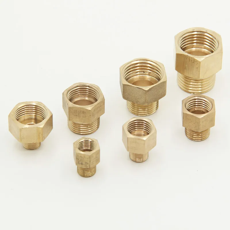 1pcs Copper M/F 1/8",1/4",3/8",1/2" 3/4" BSP Male to Female Threaded Brass Coupler Adapter Brass ...