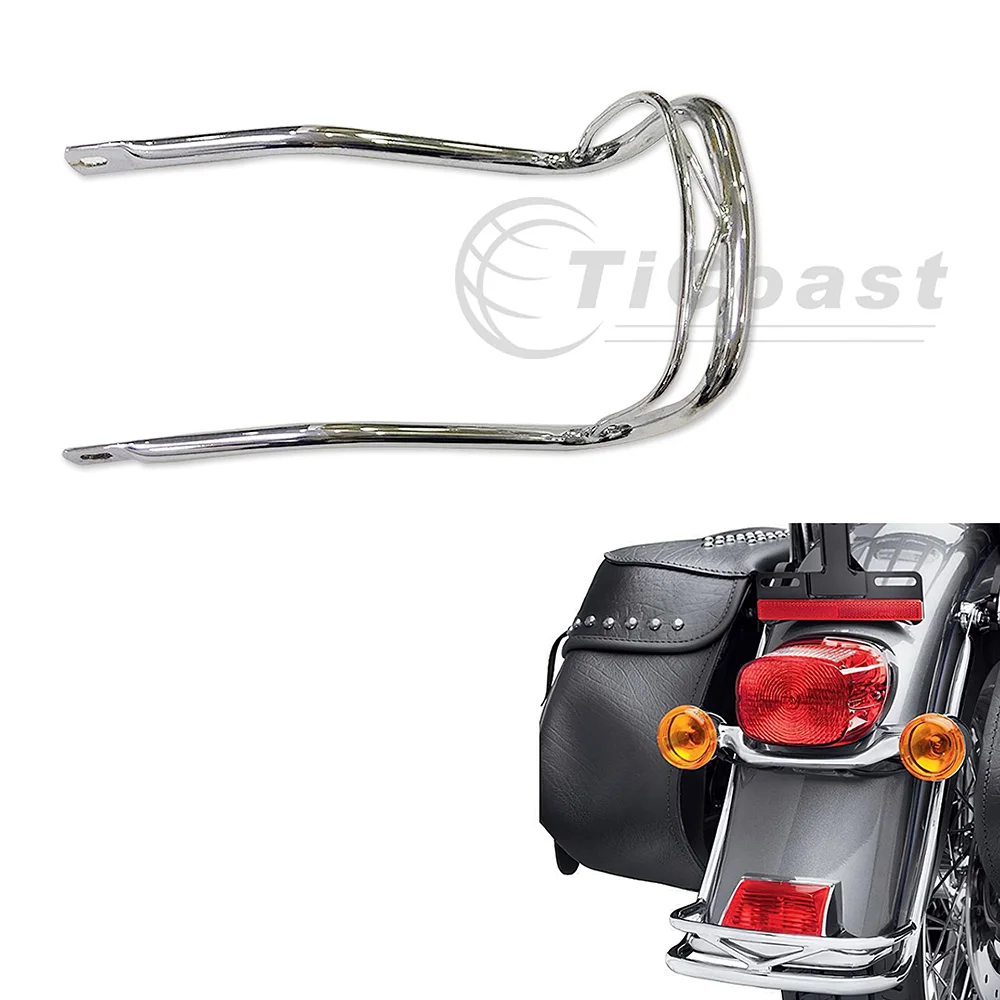 Motorcycle-Chrome-Rear-Fender-Rail-Bumper-Trim-Bracket-For-Harley ...