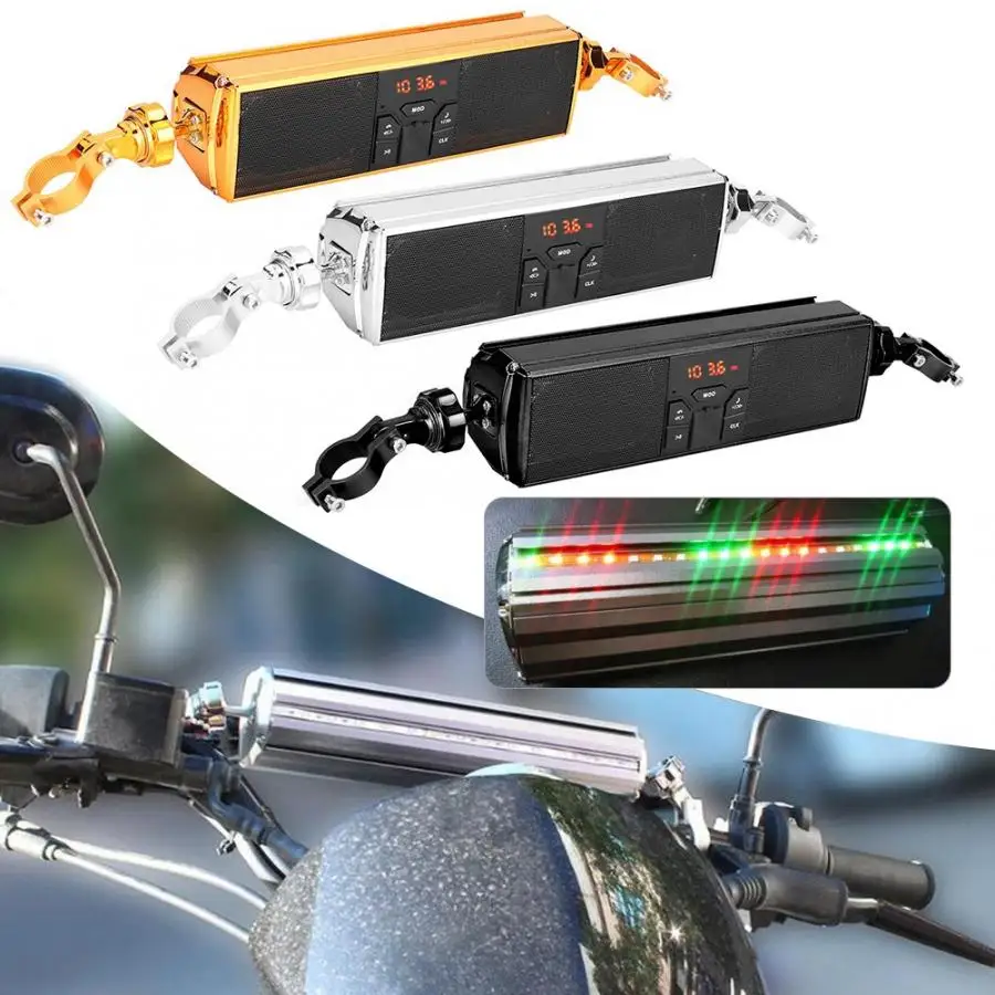 DC-12V-Motorcycle-Speaker-Waterproof-Audio-Sound-System-LED-Display-MP3 ...