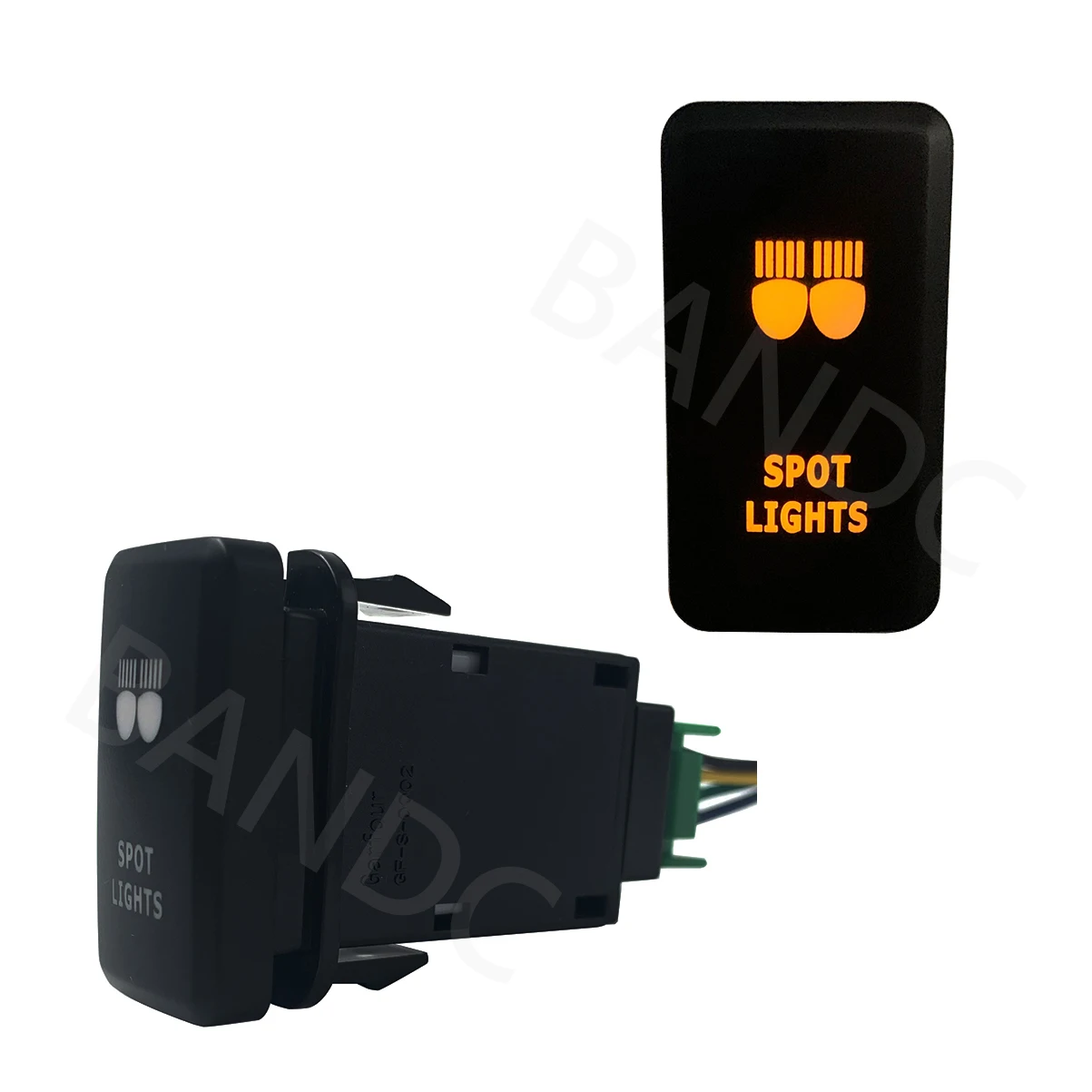 Dual Orange Led，spot Lights Push Switch For Toyota Prado 120 Series ...
