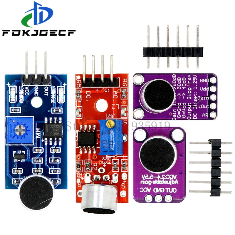 Módulo de controle de som KY 037, sensor de detecção de switch max4466 ...