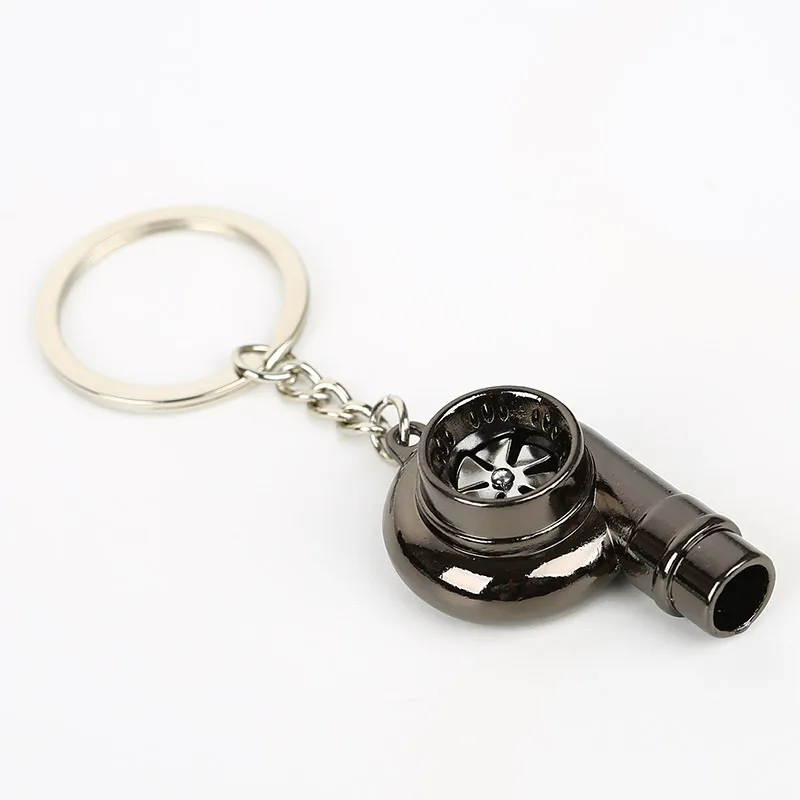 Whistle Sound Turbo Turbine Long Style Metal Keychain Key Chain Ring ...