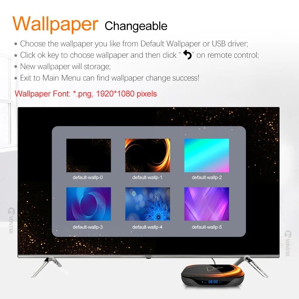 ТВ-приставка VONTAR X3 8K 4GB 128GB Android 9,0 Amlogic S905X3 tv Box ...