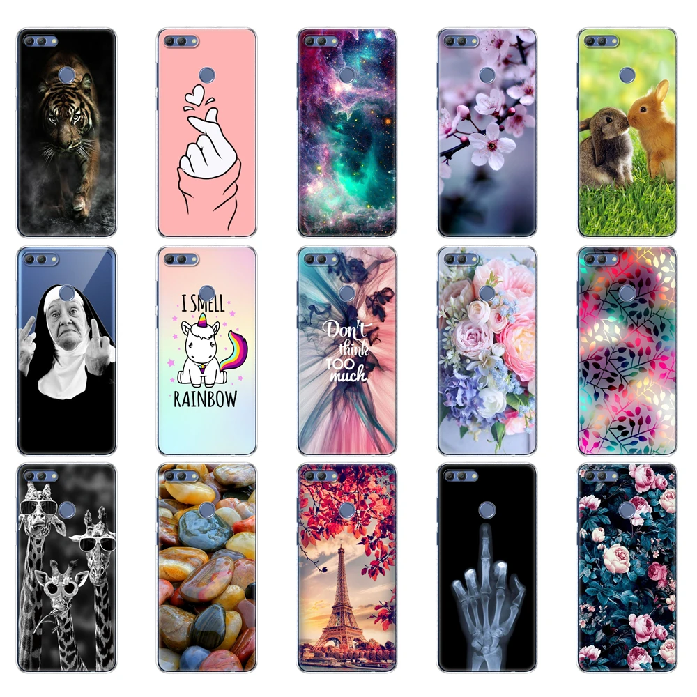 Silicon-Case-For-Huawei-P-Smart-2018-Case-Soft-TPU-Transparent-Back ...
